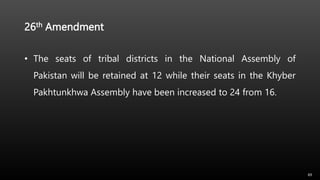 Major Constitutional Amendments in Constitution of Pakistan 1973 | PPTX
