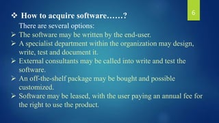 Software and acquisition of software | PPTX