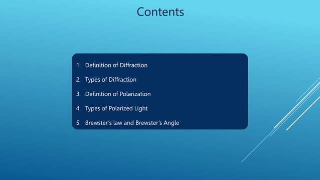 Diffraction And Polarization Pptx