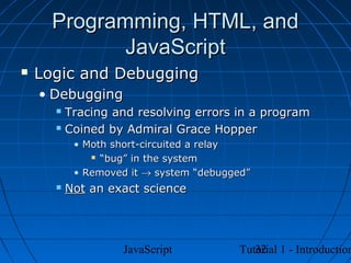 introduction to javascript | PPT