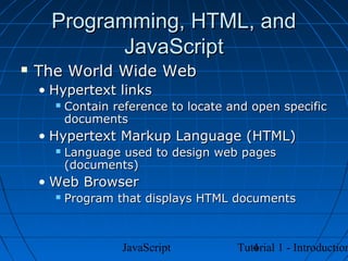 introduction to javascript | PPT