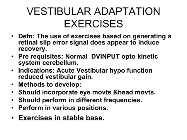 Presentation01mhb vestibular rehab | PPT