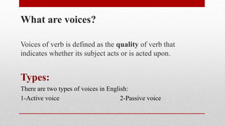 Active and passive voice | PPTX