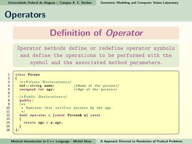 Minimal Introduction to C++ - Part II | PPT