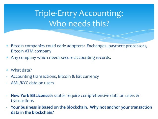 Feb 2016, Triple Entry Accounting: Reducing Financial Fraud Using Blo…