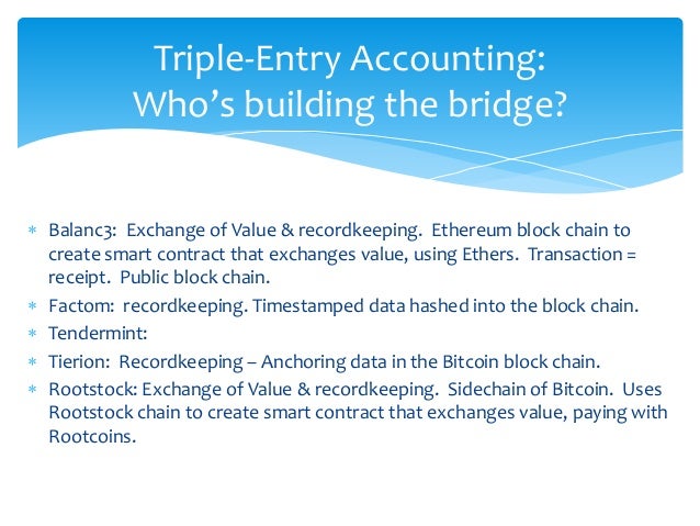 Feb 2016, Triple Entry Accounting: Reducing Financial Fraud Using Blo…