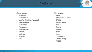 Material Database's State of the Art | PPTX