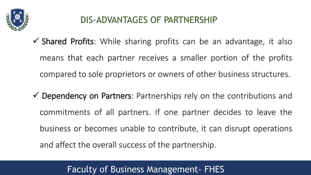 Define the partnership and its salient features. | PPT