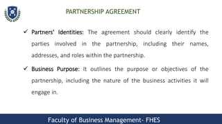 Define the partnership and its salient features. | PPTX