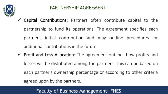 Define the partnership and its salient features. | PPT