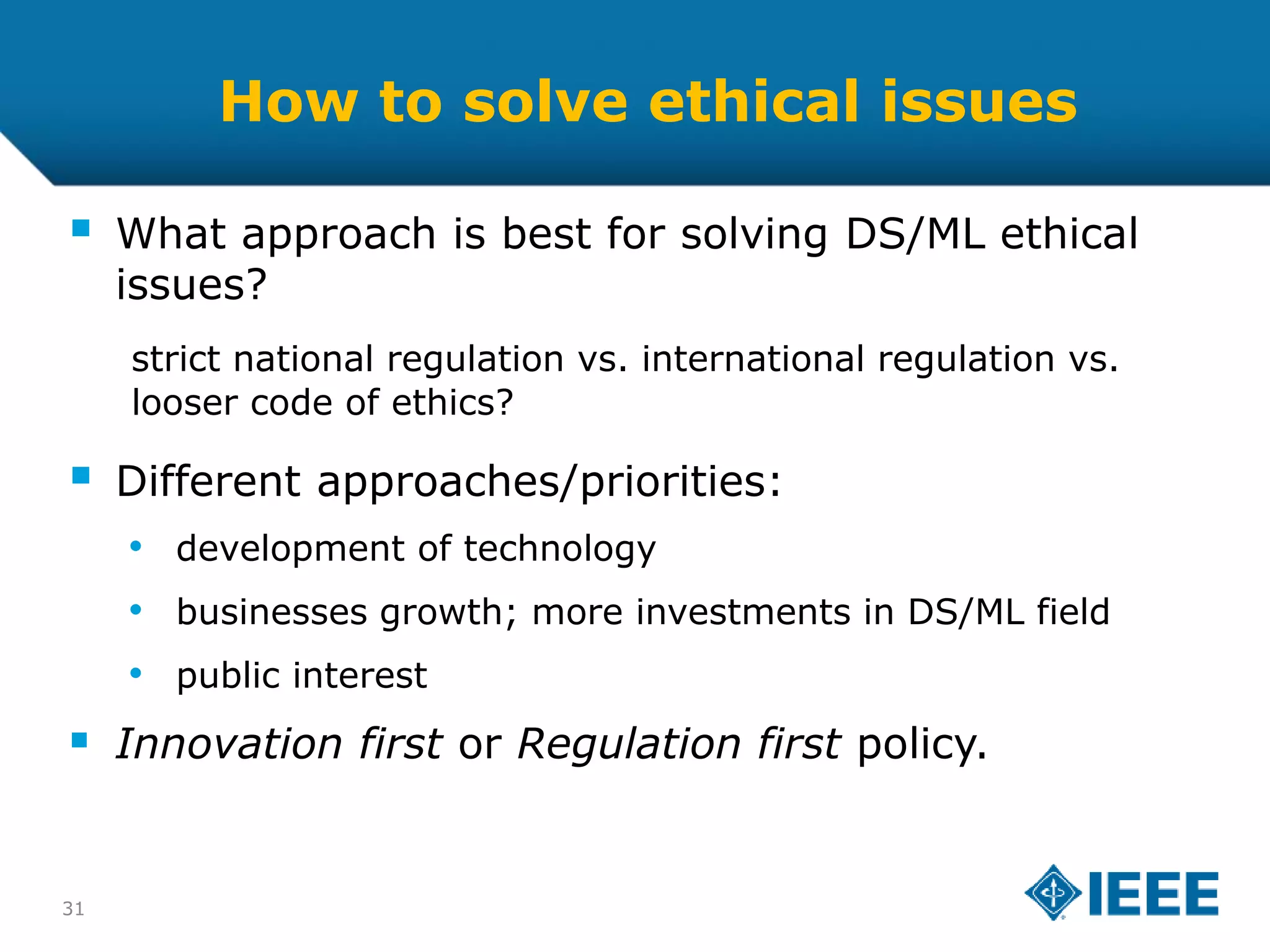 Ethical Issues in Machine Learning Algorithms. (Part 1) | PPTX