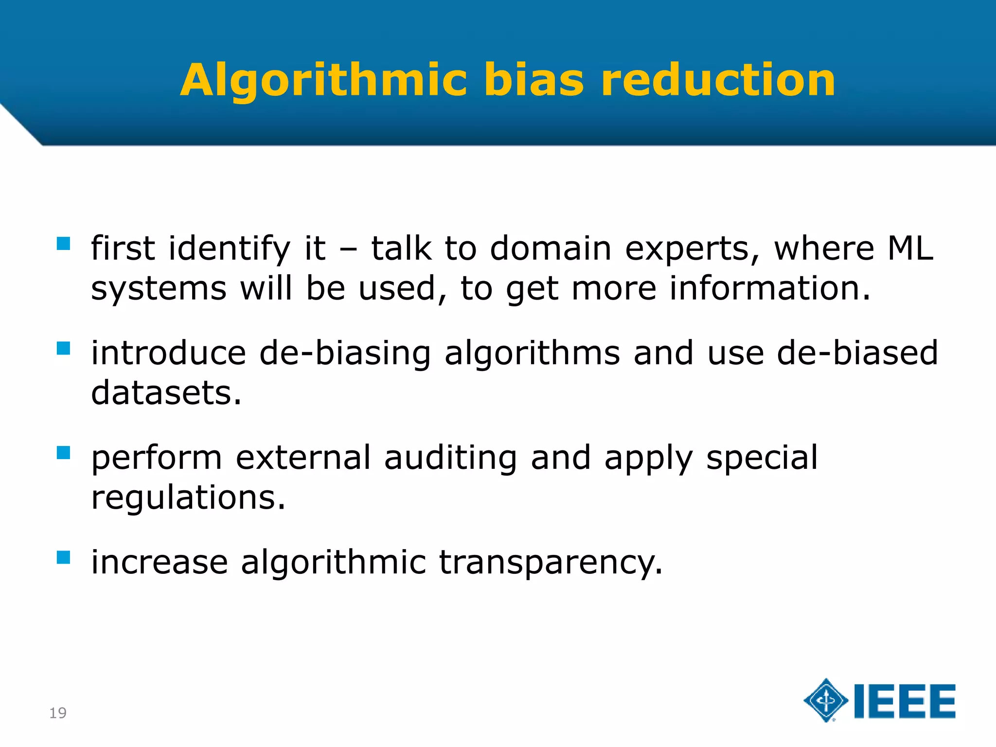 Ethical Issues in Machine Learning Algorithms (Part 2) | PPTX