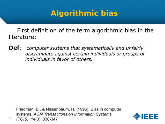 Ethical Issues in Machine Learning Algorithms (Part 2) | PPT
