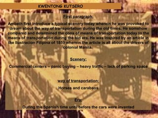 kwentong kutsero | PPT