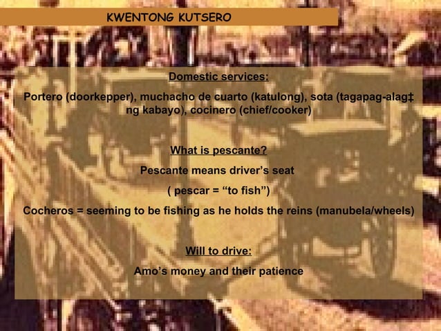 kwentong kutsero | PPT