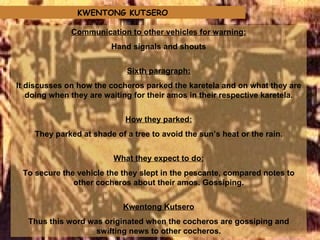 kwentong kutsero | PPT