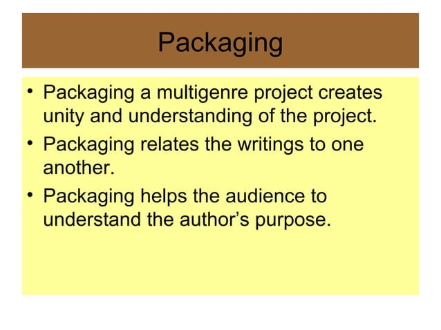 Multigenre Project