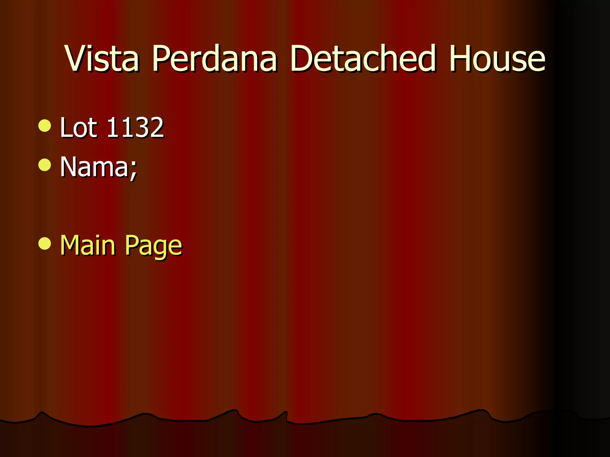 Vista Perdana Plan Layout Phase 1 | PPT