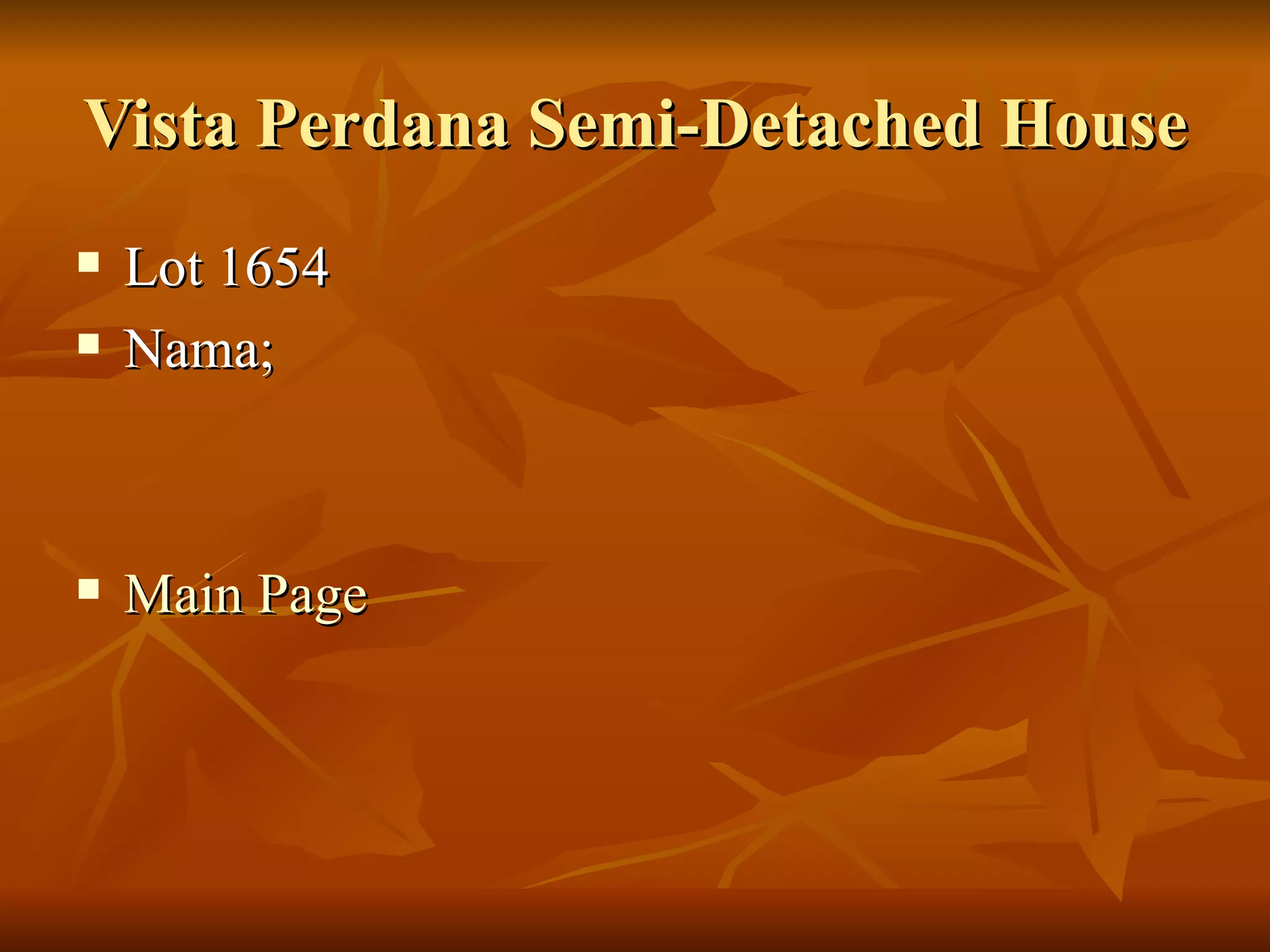 Vista Perdana Plan Layout Phase 1 | PPT