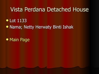 Vista Perdana Plan Layout Phase 1 | PPT