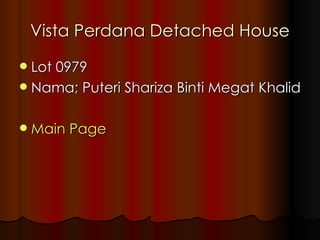 Vista Perdana Plan Layout Phase 1 | PPT