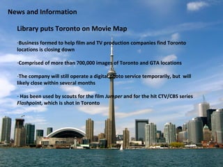 Toronto Film and Television Cluster | PPT