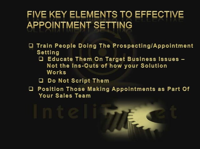 Effective Appointment Setting | PPT