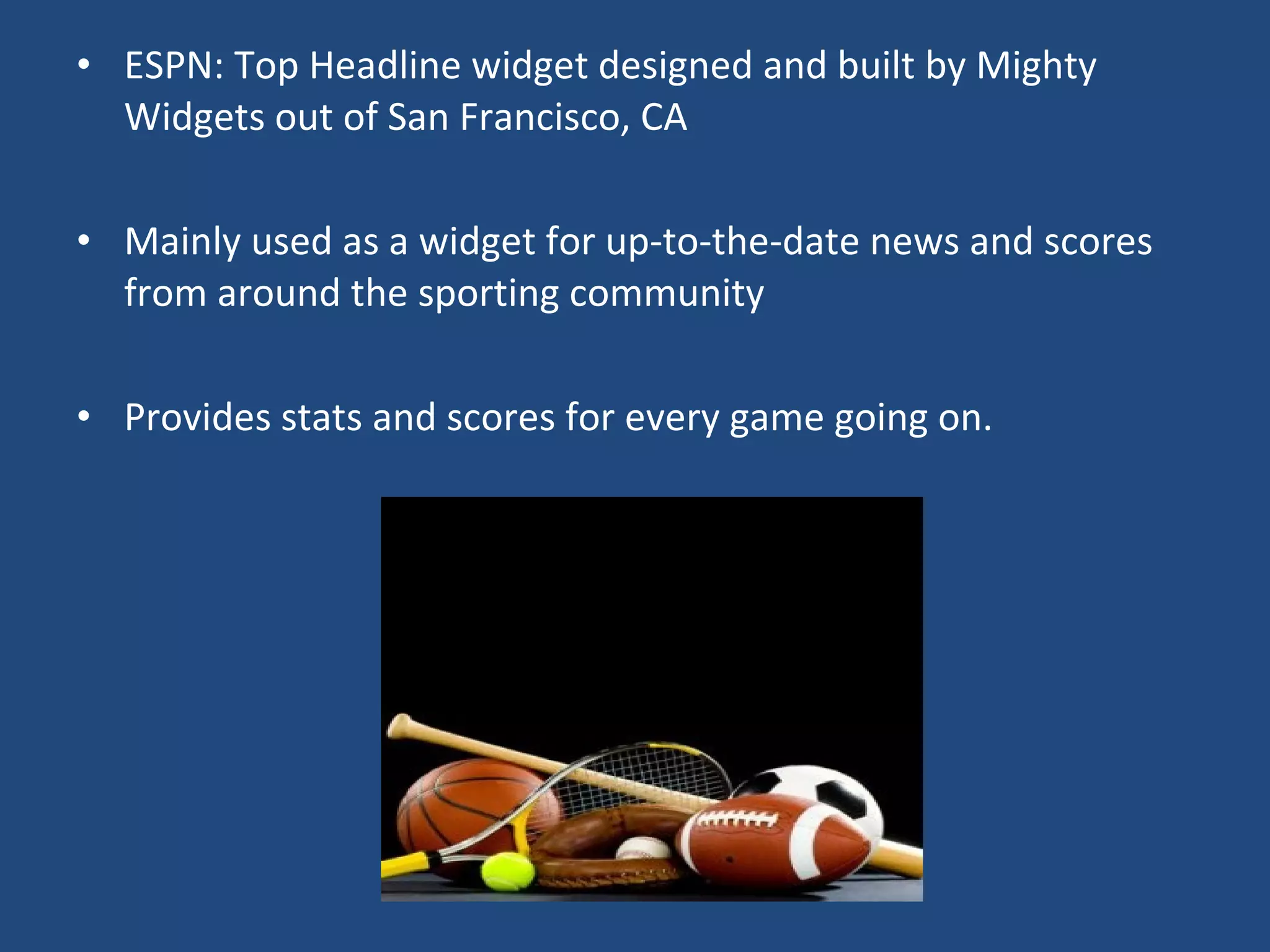 Widget Presentation | PPT