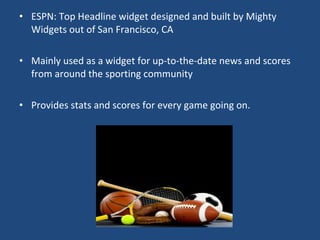 Widget Presentation | PPT