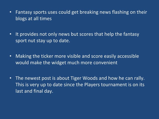 Widget Presentation | PPT