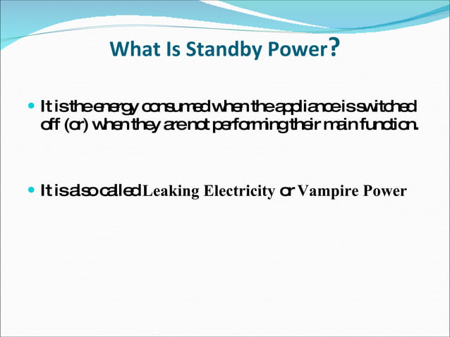 Standby Power reduction | PPT