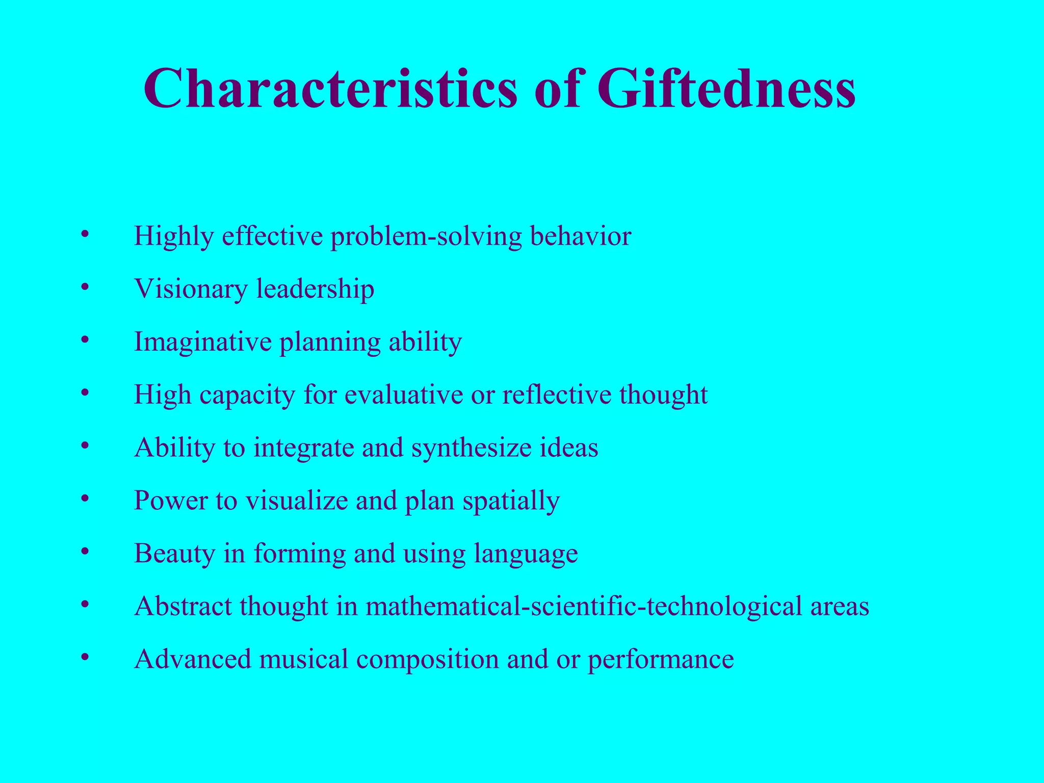 Gifted and Talented | PPT | Educational Assessment | Education