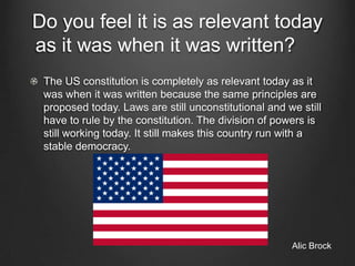 US Constitution PowerPoint | PPTX