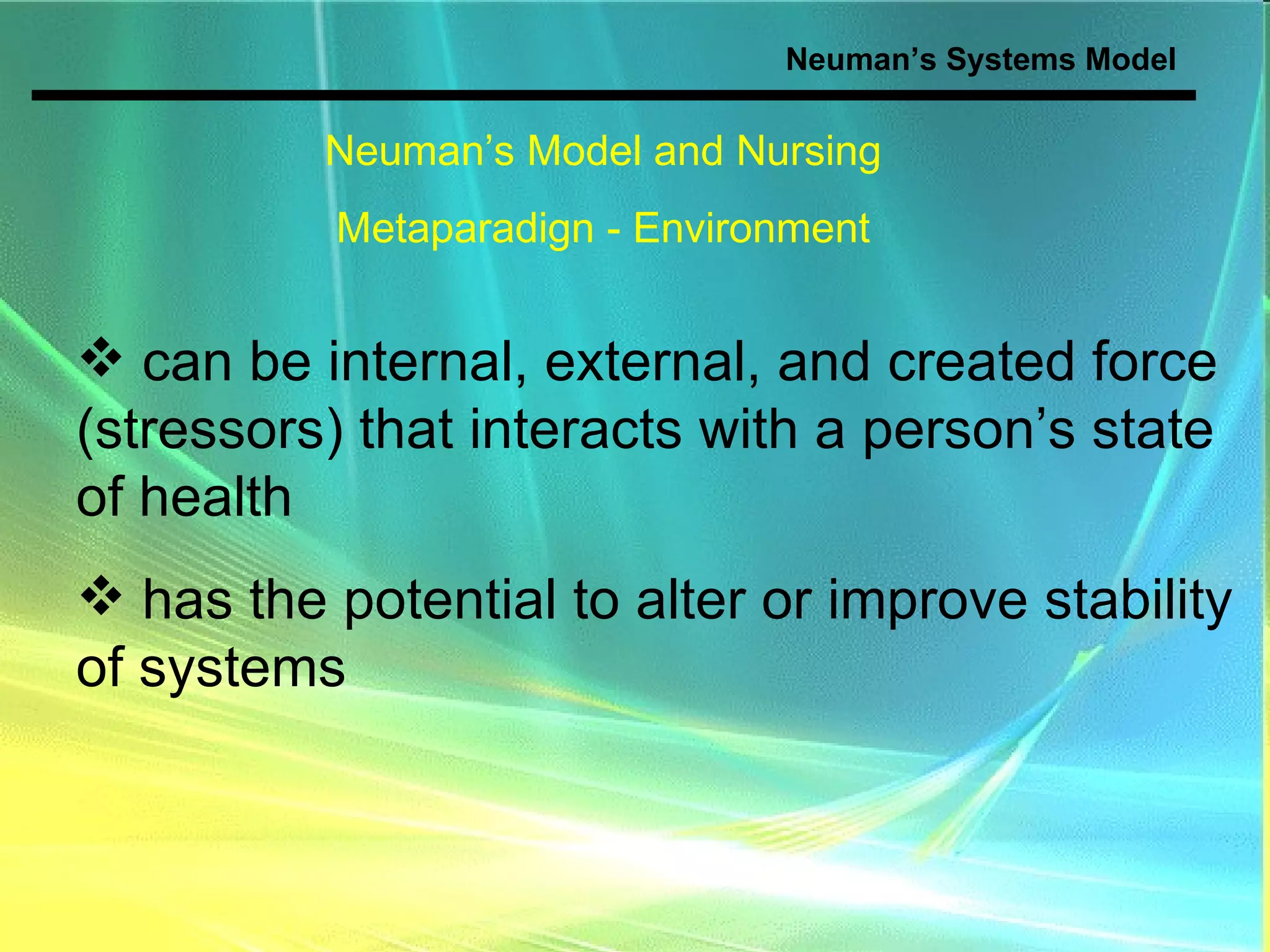 Betty Neuman Systems Model | PPT