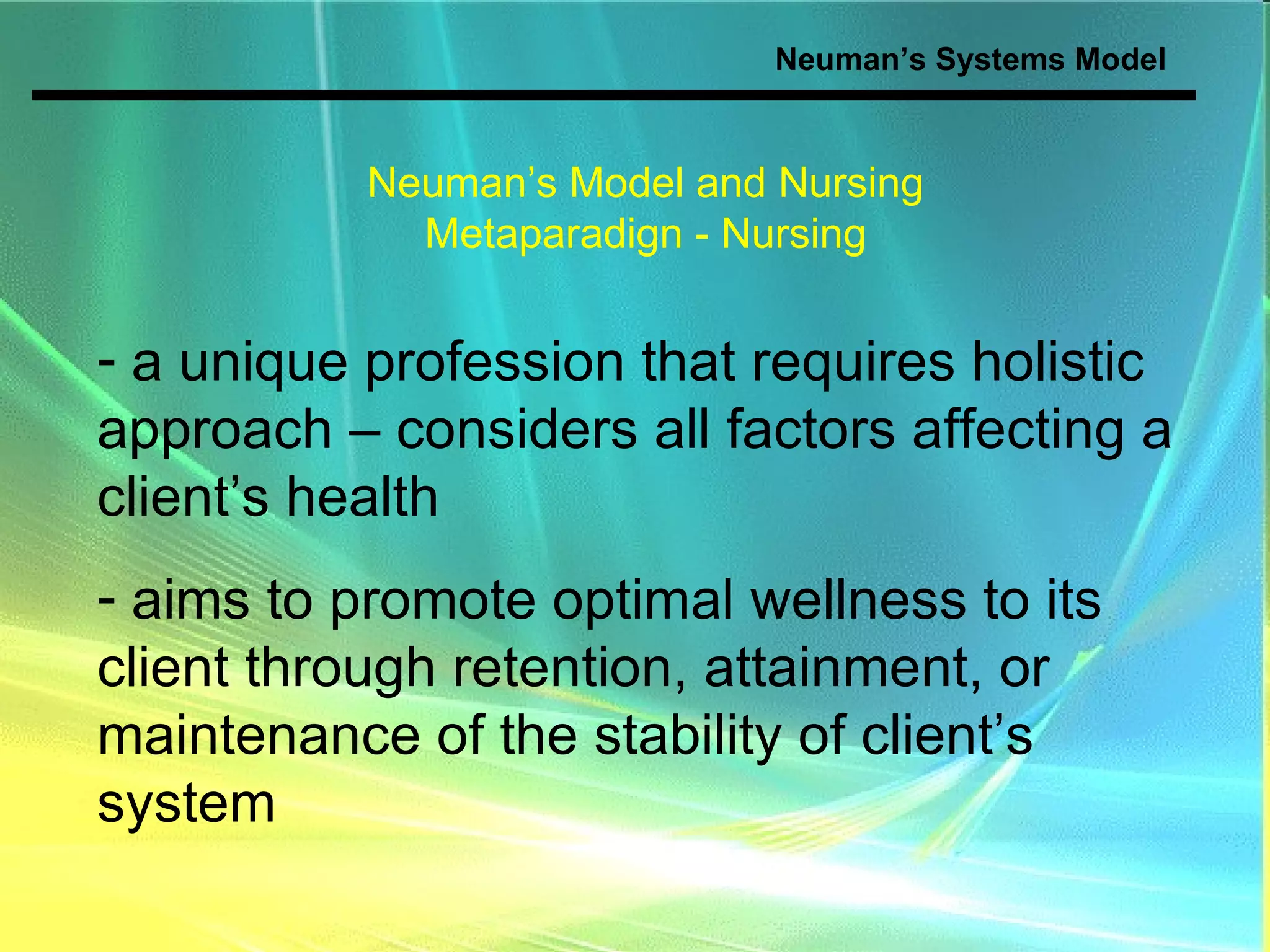 Betty Neuman Systems Model | PPT
