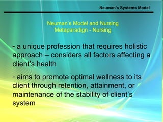 Betty Neuman Systems Model | PPT