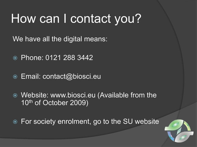 Bioscience - induction presentation | PPTX