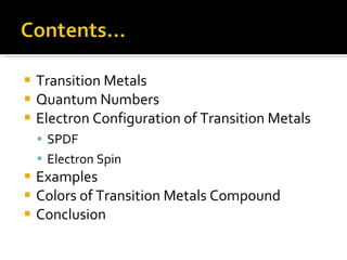 transition element | PPT