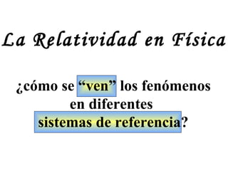 Teoria de la Relatividad | PPT