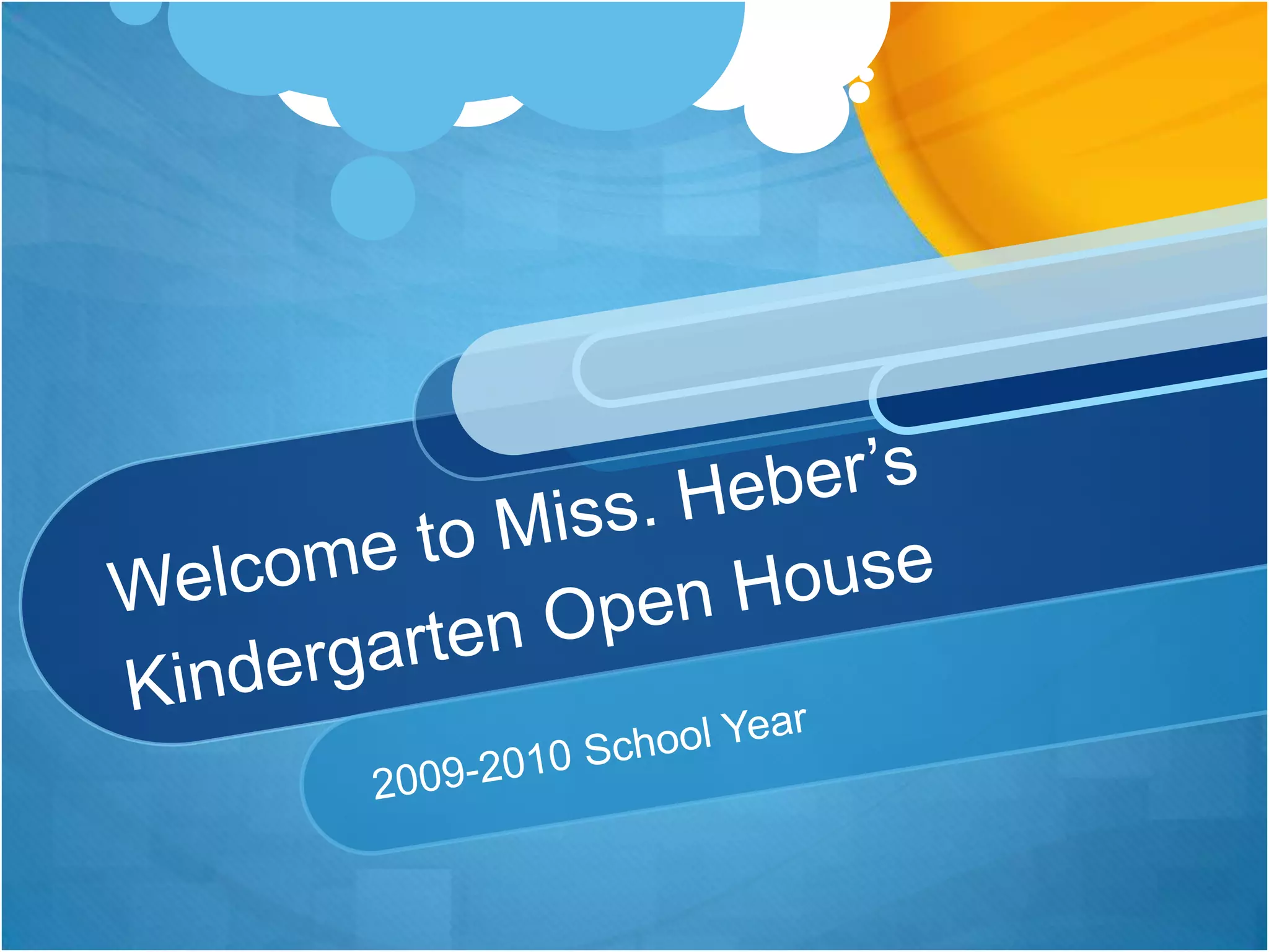 School Open House - Kindergarten | PPTX