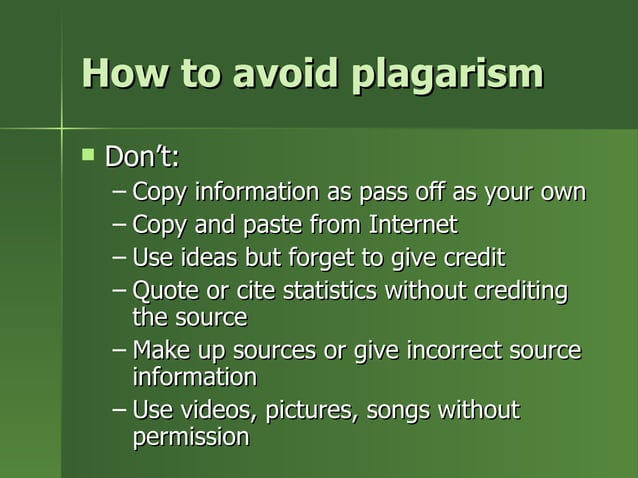 Plagarism and Copyright | PPT