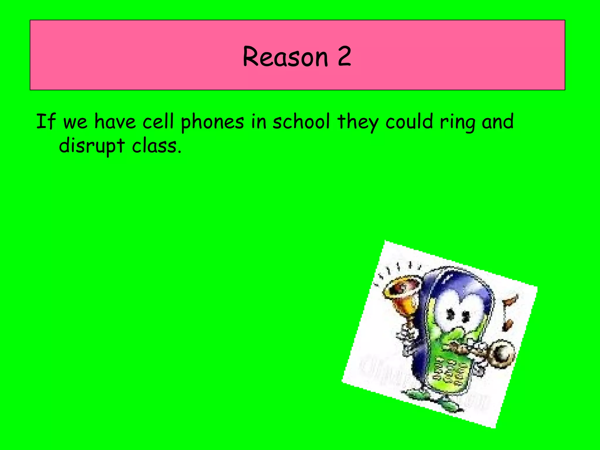 No Cell Phones in School | PPT