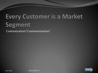 Chapter 1, KCRM | PPT