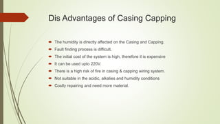 WIRING SYSTEM (CONDUIT AND CASING CAPPING) Working of Fan with Of ...