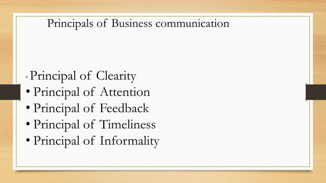 Principals of business communication | PPT