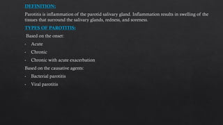 Parotitis or Mumps ppt for 3rd semesters | PDF