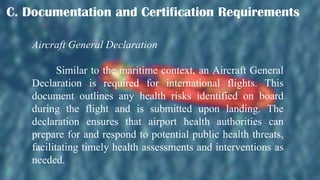 The Maritime declaration of health and the requirements of the ...