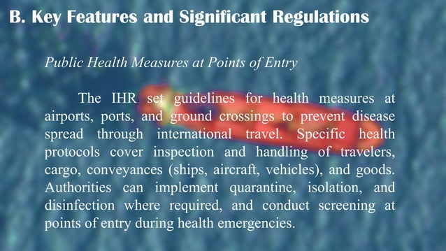 The Maritime declaration of health and the requirements of the ...