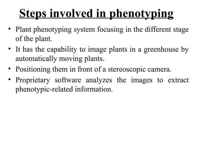 High throughput phenotyping : A comprehensive assessment | PPTX