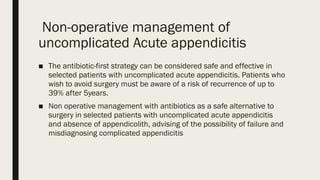 Diagnosis and treatment of appendicitis update in the wses jerusalem | PPTX